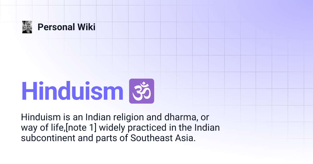 Hinduism 🕉️ | Personal Wiki